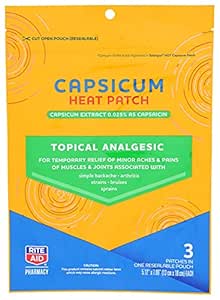 Amazon.com : Rite Aid Capsicum Heat Patch, Capsicum Extract 0.025% 3 ...