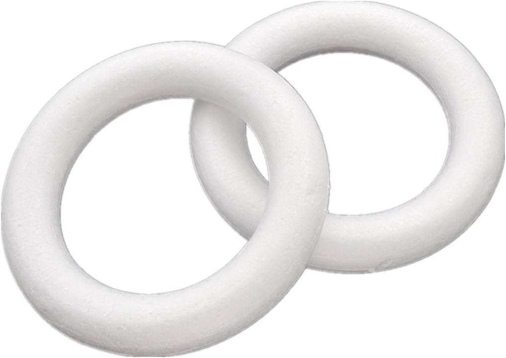 Amazon.com: DIY Polystyrene Foam Ring Hollow Round Circle Modelling ...