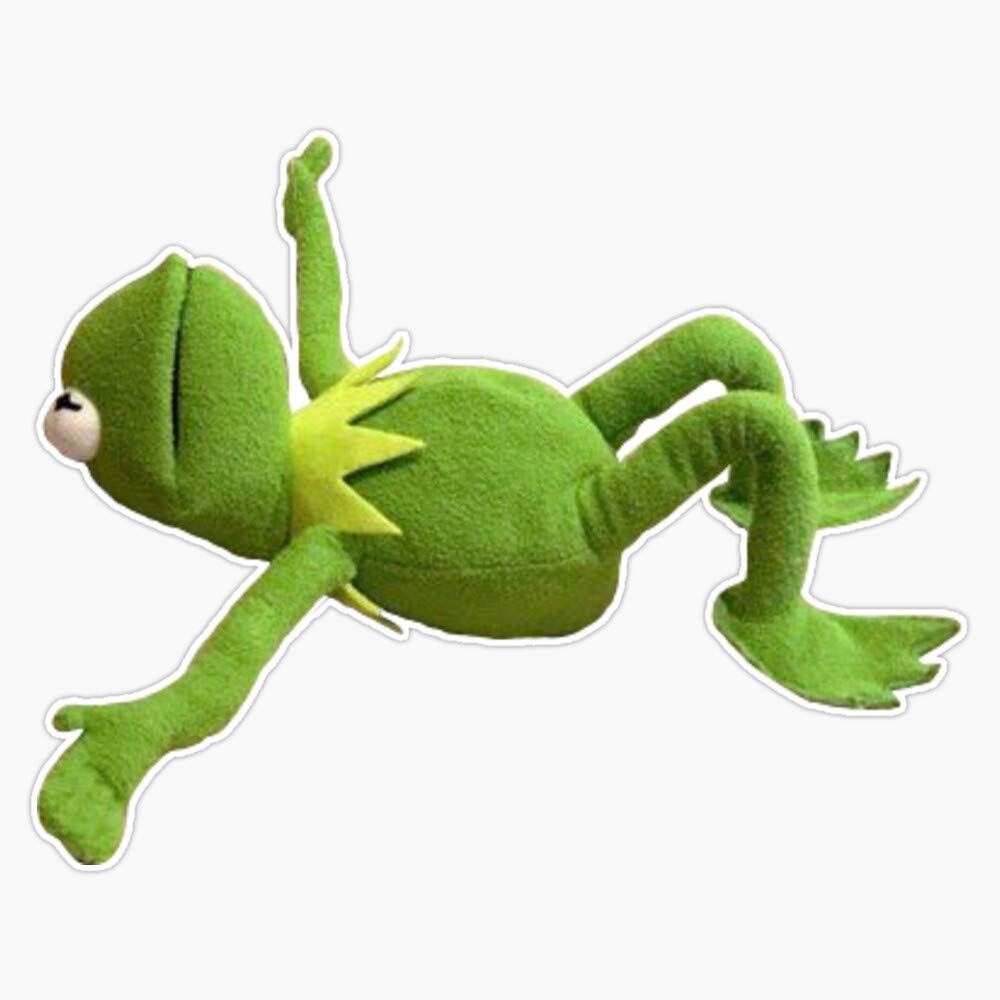 Amazon.com: Kermit Lying Back Sticker Vinyl Bumper Sticker Decal ...