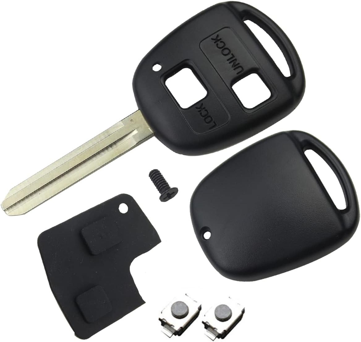 2 or 3 Button Rubber Pad for Toyota Avensis Corolla Yaris Key Fob ...