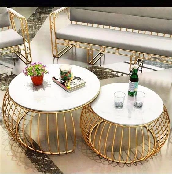 Nature Wood Pair of Two Nesting Tables for a Modern Coffee Table Little ...