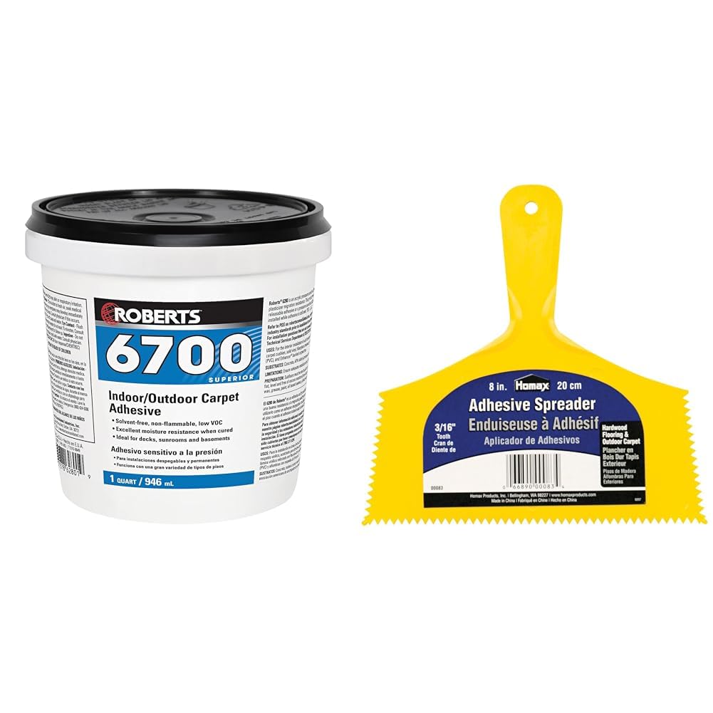 ROBERTS 6700-0 1 Quart Carpet Adhesive and Homax 83 8-Inch Carpet ...