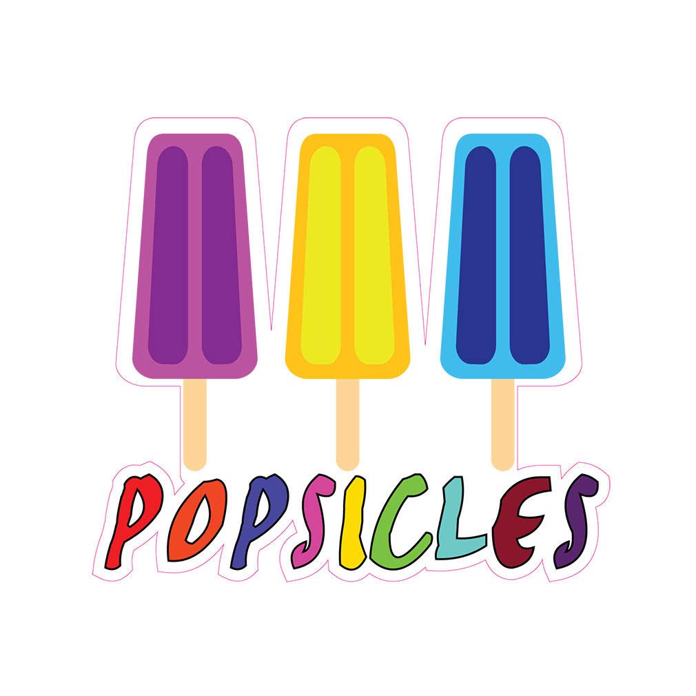 Amazon.com : Popsicles Concession Restaurant Food Truck Die-Cut Vinyl ...