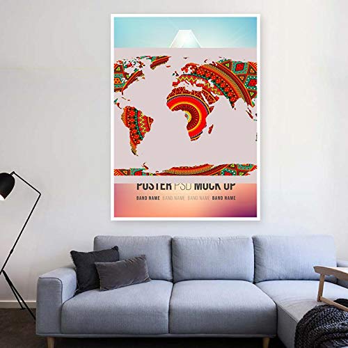 Buy The Art Bundle World Map Extra Large Big Jumbo Poster with Vinyl ...