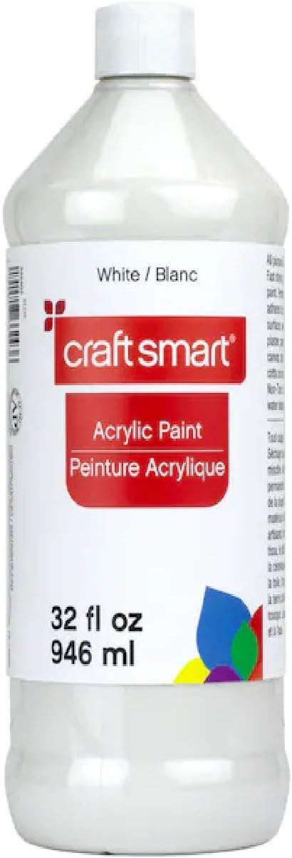 Amazon.com: Acrylic Paint by Craft Smart 32 oz. (White) : Arts, Crafts ...