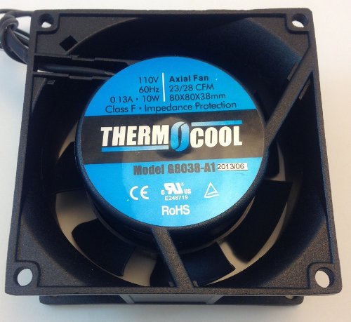 Amazon.com: THERMOCOOL 110V 60Hz 0.13 AMP 10 WATTS AXIAL FAN ...