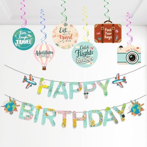 Party Propz Travel Theme Birthday Decoration Kit - 7Pcs Birthday ...