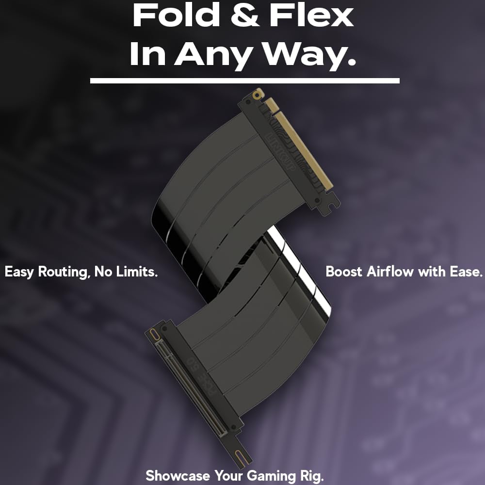 Snapklik.com : LINKUP - AVA5 PCIE 5.0 Riser Cable Future Proof For Gen ...