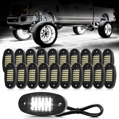 White Rock Lights, 12 PCS Rock Lights for Trucks Jeep UTV ATV RZR ...