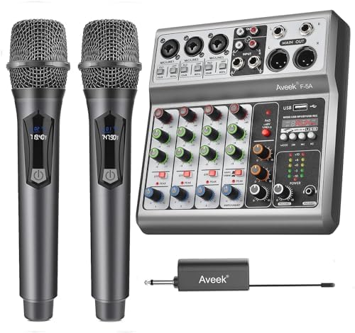 Amazon.com: Aveek Wireless microphone and Audio Mixer Bundle : Musical ...