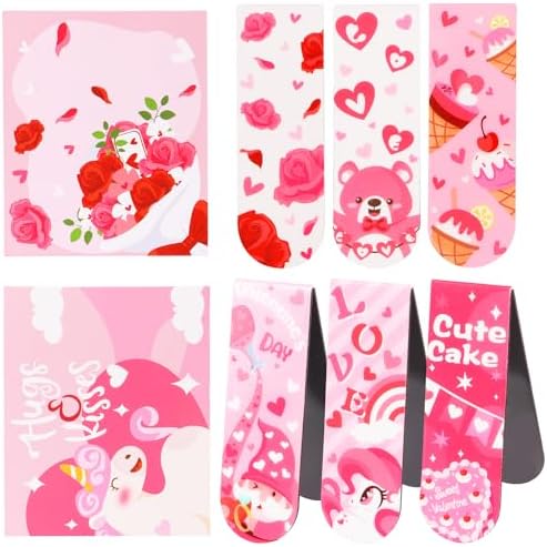 Amazon.com: DIYASY 24 Pcs Valentine Magnetic Bookmarks for Kids with ...