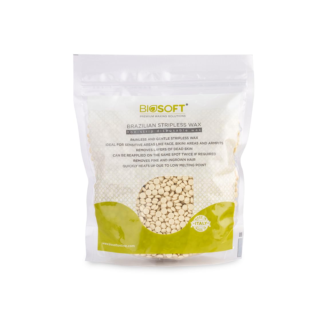 Biosoft Vanilla Stripless Wax (500g) Suitable For All Skin Types ...