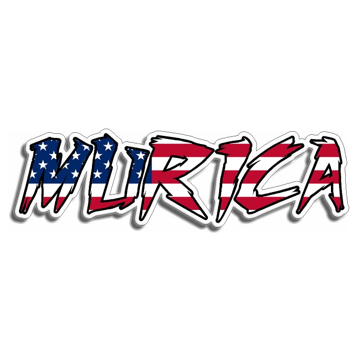 Amazon.com - Murica American Flag Color Sticker Custom Vinyl USA United ...