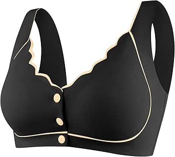 Amazon.com: BRKEWI Wireless Support Bras for Women Lift Front Hook Bra ...