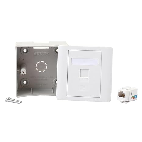 BOXNUBE Combo Set - RJ45 CAT6 LAN I/O Network Keystone Jack + Gang Box ...