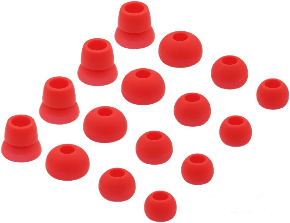 Amazon.com: BLLQ Red Replacement Silicone Ear Tips Earbuds Buds for ...