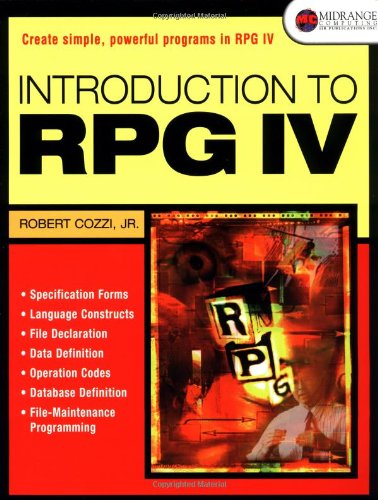 Introduction to RPG IV: Robert Cozzi, Jr.: 9781883884468: Amazon.com: Books