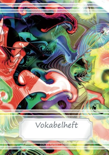 Amazon.com: Vokabelheft DIN A5 - Farben abstrakt: 70 Seiten liniert ...