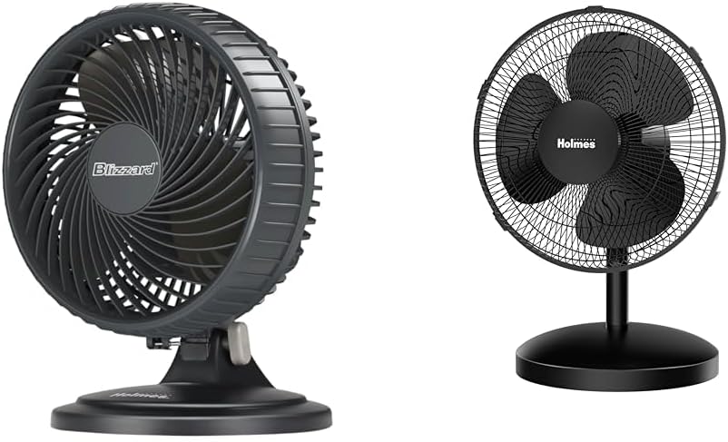 Amazon.com: HOLMES 7" 2-Speed 3-Blade 85° Oscillating & 12" 3-Speed 75 ...