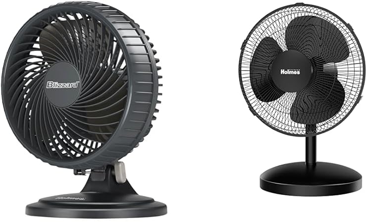 Amazon.com: HOLMES 7" 2-Speed 3-Blade 85° Oscillating & 12" 3-Speed 75 ...