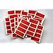 80 Red Stickers - Sticky Coloured Self Adhesive Labels for Colour ...