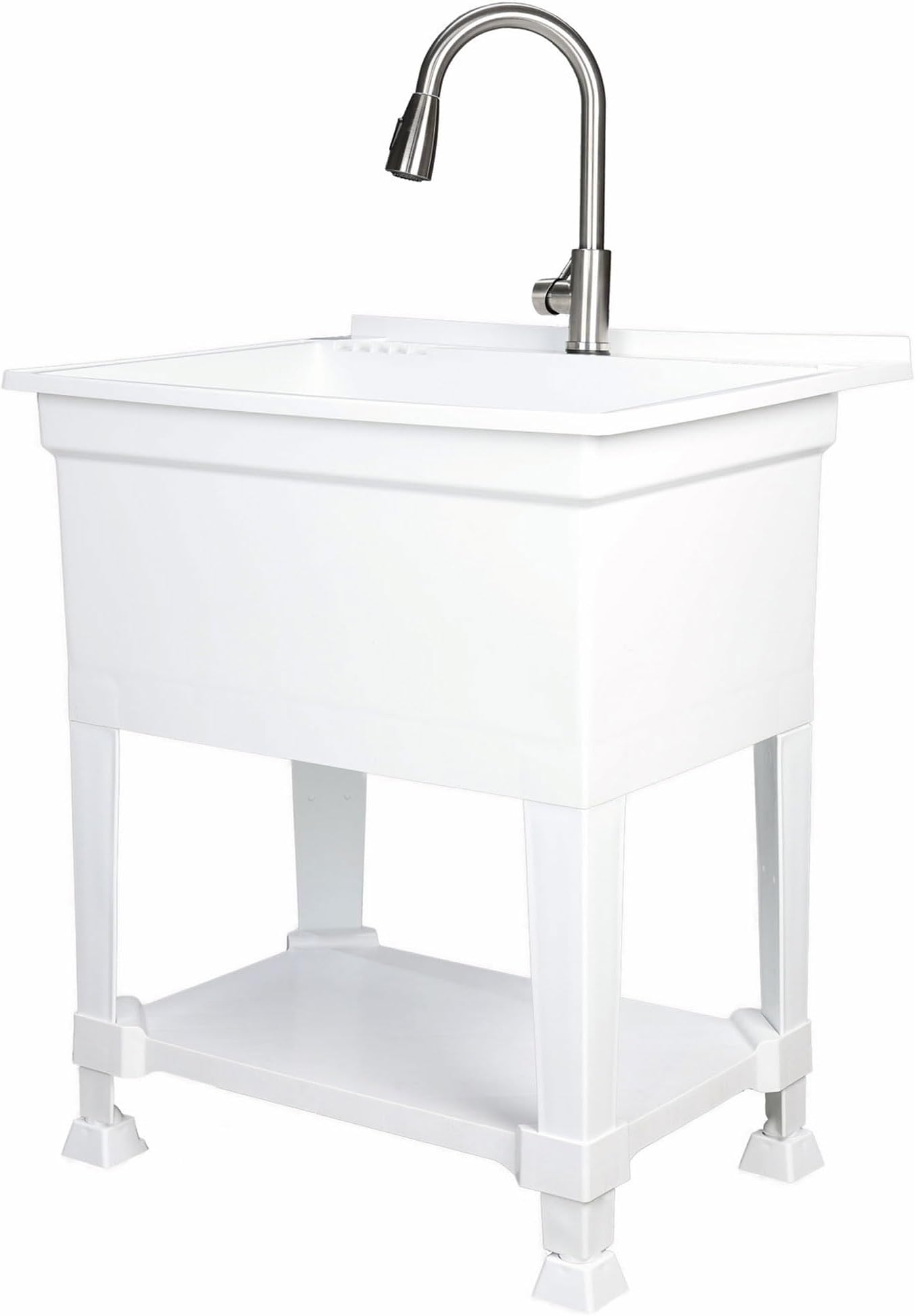 Mustee 28CF Big Utilatub Combo Utility Tub, 24" x 40", White - Amazon.com