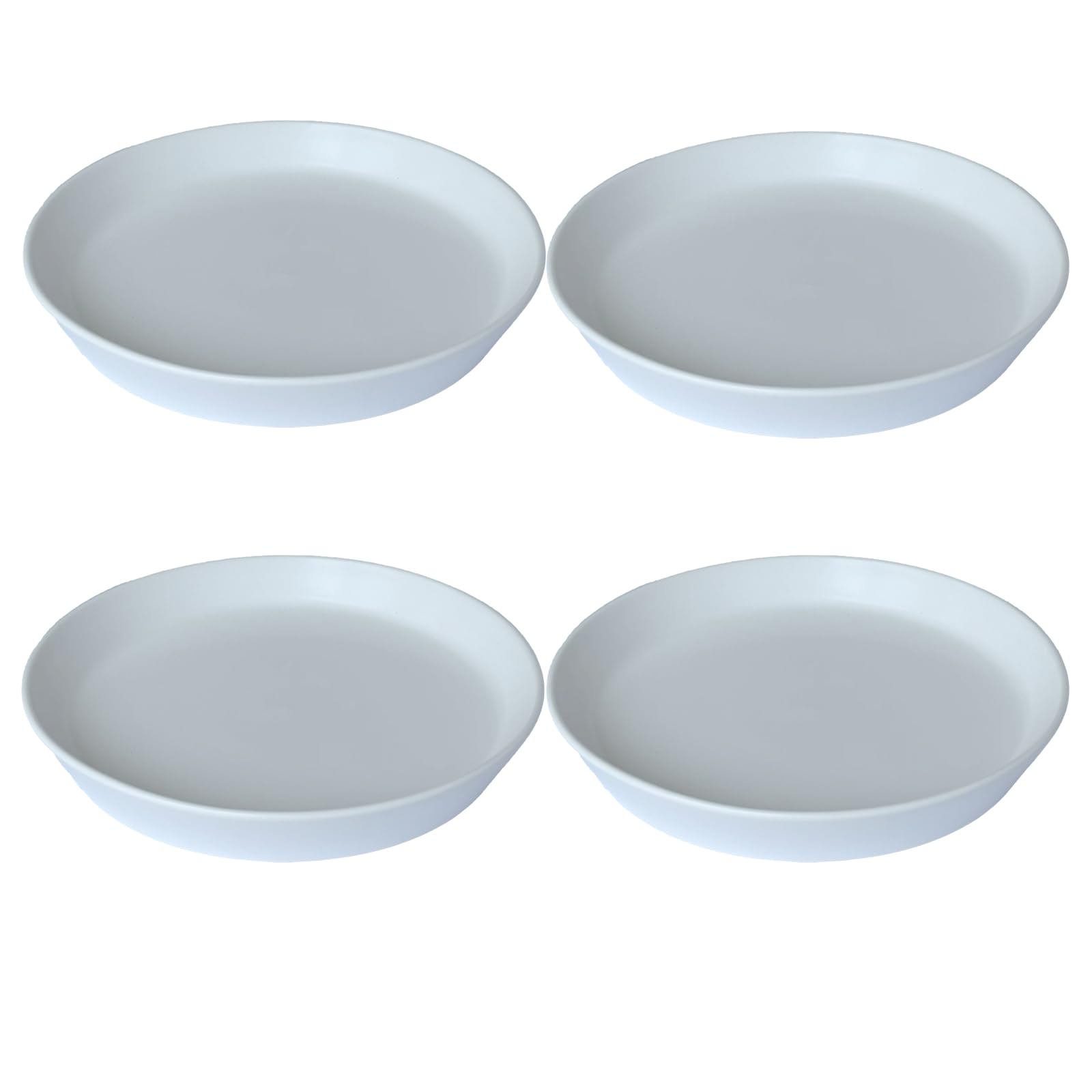 Amazon.com: Plant Saucer White Ceramic Deep Pot Tray - 4 Pack 5 6 7 9 ...