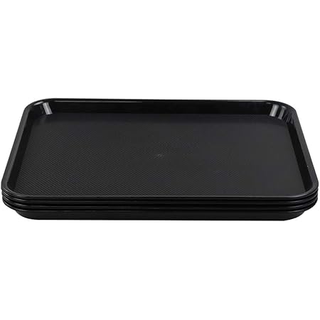 Amazon.com: HOMMP Plastic Rectangular Fast Food Serving Trays, Set of 4 ...