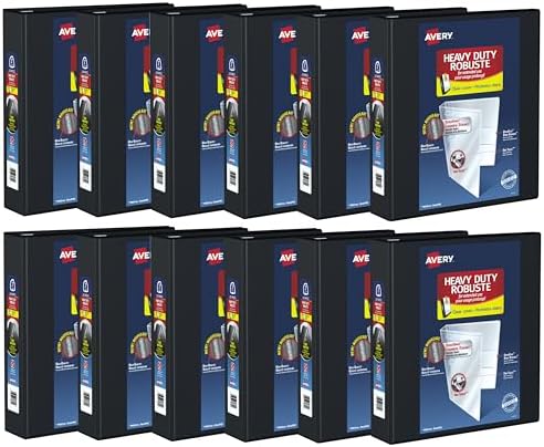 Avery Heavy Duty View 3 Ring Binder, 2" One Touch Ring, Slant D-Ring ...
