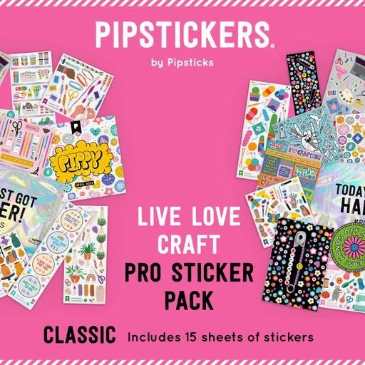 Amazon.com: Live Love Craft Pro Sticker Pack by Pipsticks | Craft ...