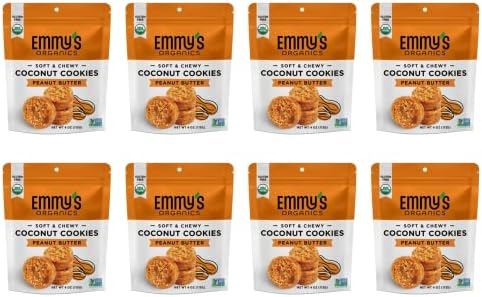 Amazon.com: Emmy's Organics Peanut Butter Coconut Cookies, 6 oz (Pack ...