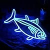 Tuna Neon Sign Blue Green Fish Neon Lights Signs for Wall Decor ...