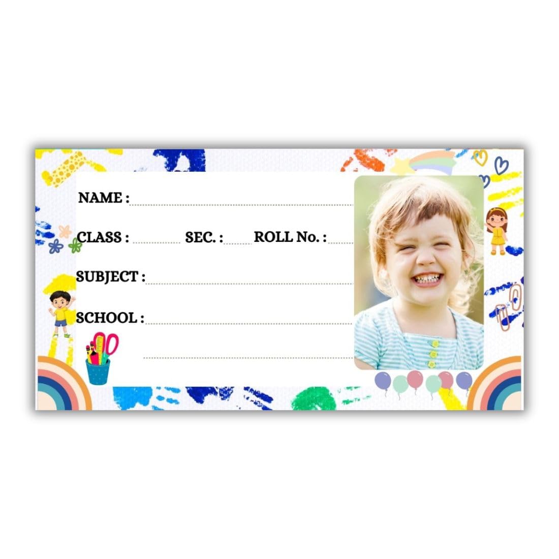 AanyaCentric Pack of 12 Large Size Photo Label Stickers with Kid Child ...