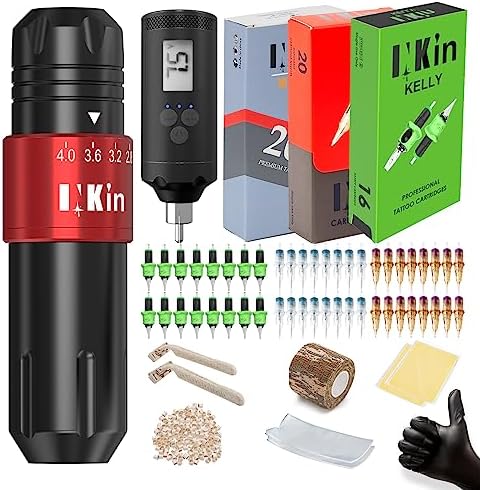 Amazon.com: INKin Tattoo Gun Kit 6 Adjustable Strokes 2.5mm - 4.0mm for ...