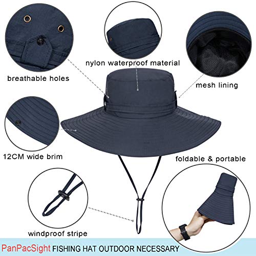 Super Wide Brim Sun Fishing Hat Safari UPF50+ Bucket Boonie Cap for ...
