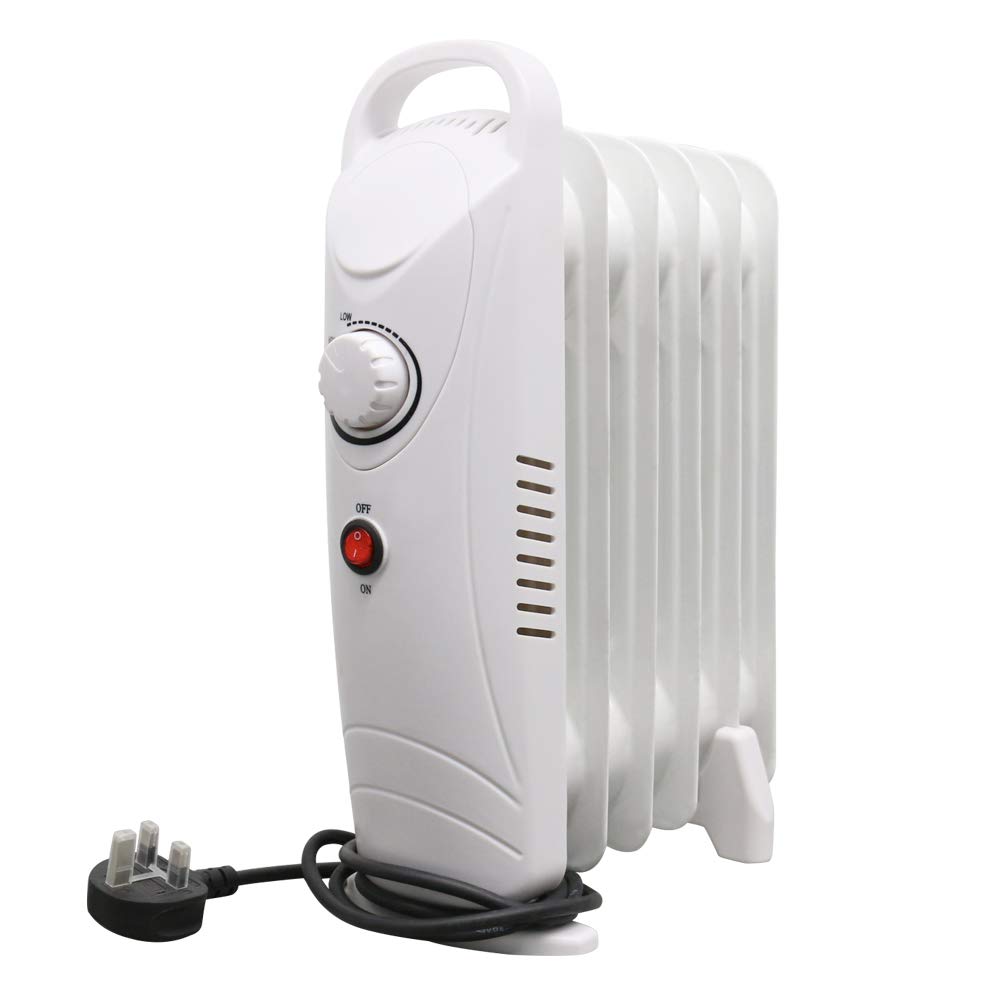NRG 6 Fin Mini Oil Filled Radiator 800W Portable Electric Heater ...