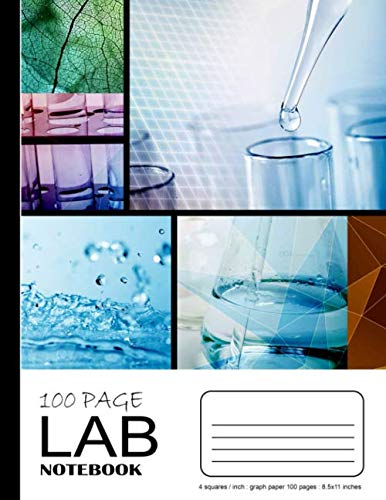100 page lab notebook: Graph Paper 8.5x11 size , 100 Pages (lap ...