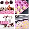 Jinsion Silicone Cake Pop Mold, 20 Cavity Lollipop Moulds, BPA Free ...