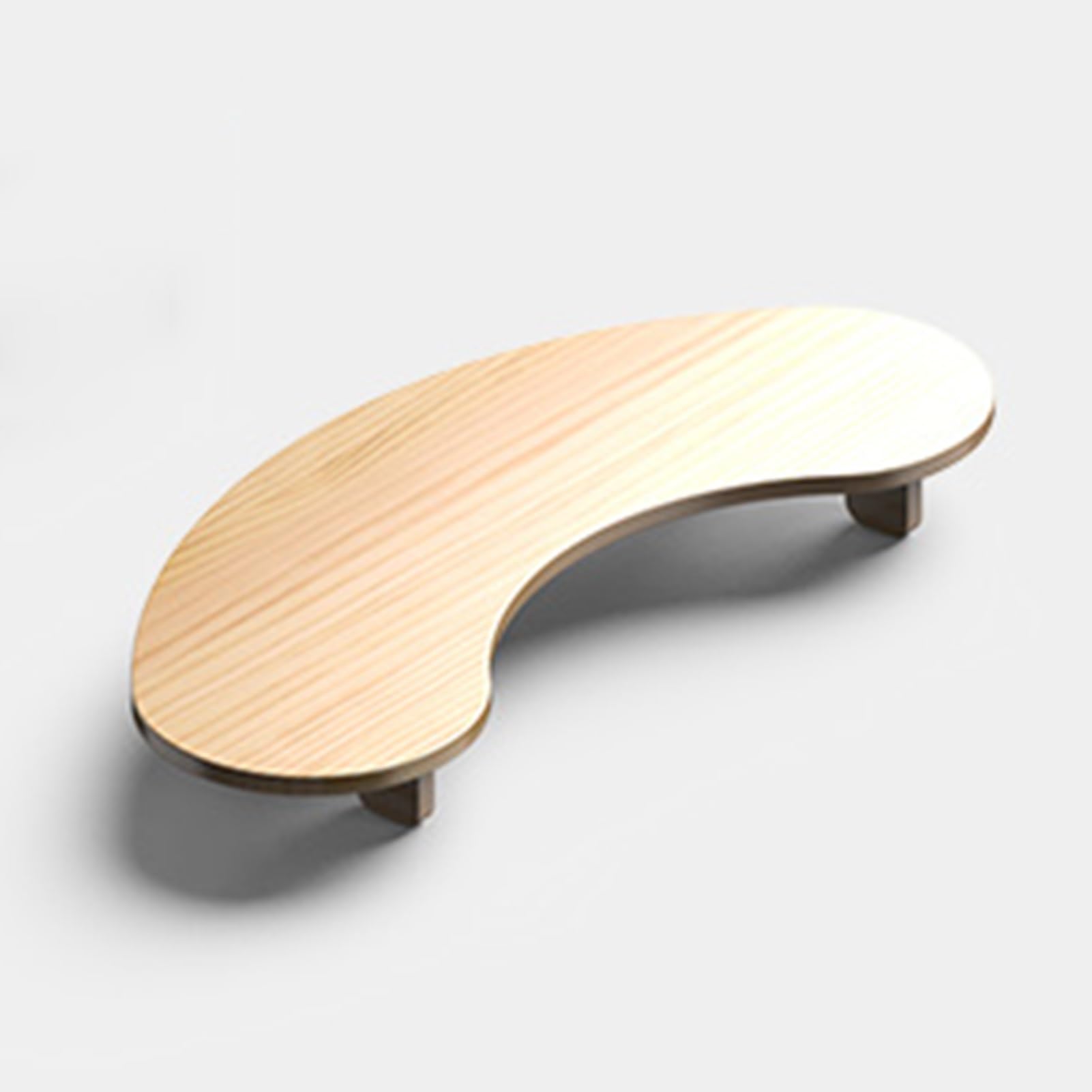 Amazon.com: ROYUMI Corner Monitor Stand Curved Solid Wooden Corner ...