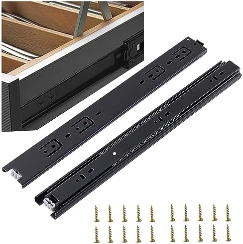 KINGO HOME 10 Pairs 18 inch Heavy Duty Black Full Extension Drawer ...