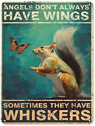 Amazon.com: Retro Metal Tin Sign Squirrel Poster Once Upon A Time There ...