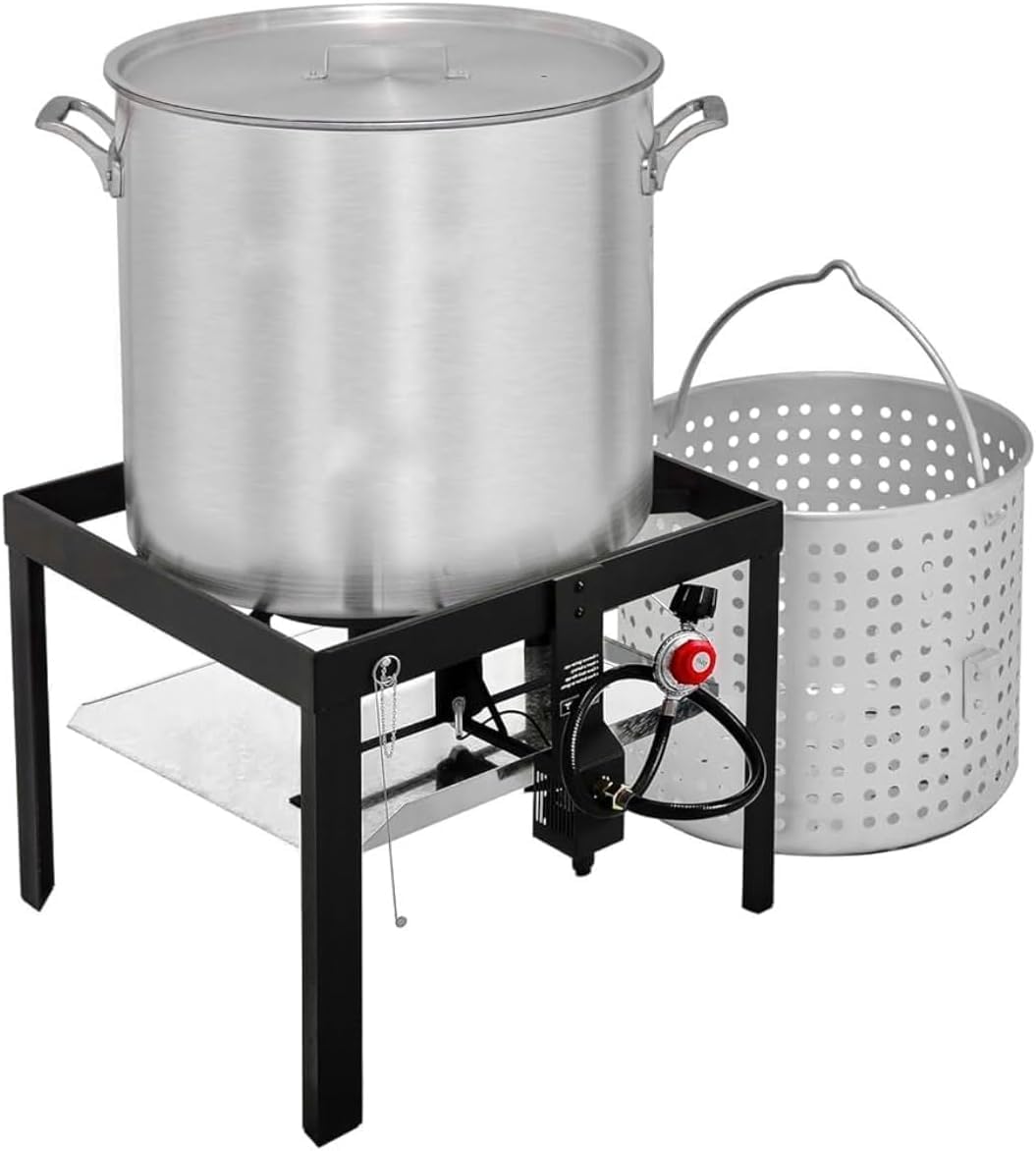 Amazon.com: 60 QT Seafood Boiling Kit-Boil Pot with Basket-Propane Jet ...