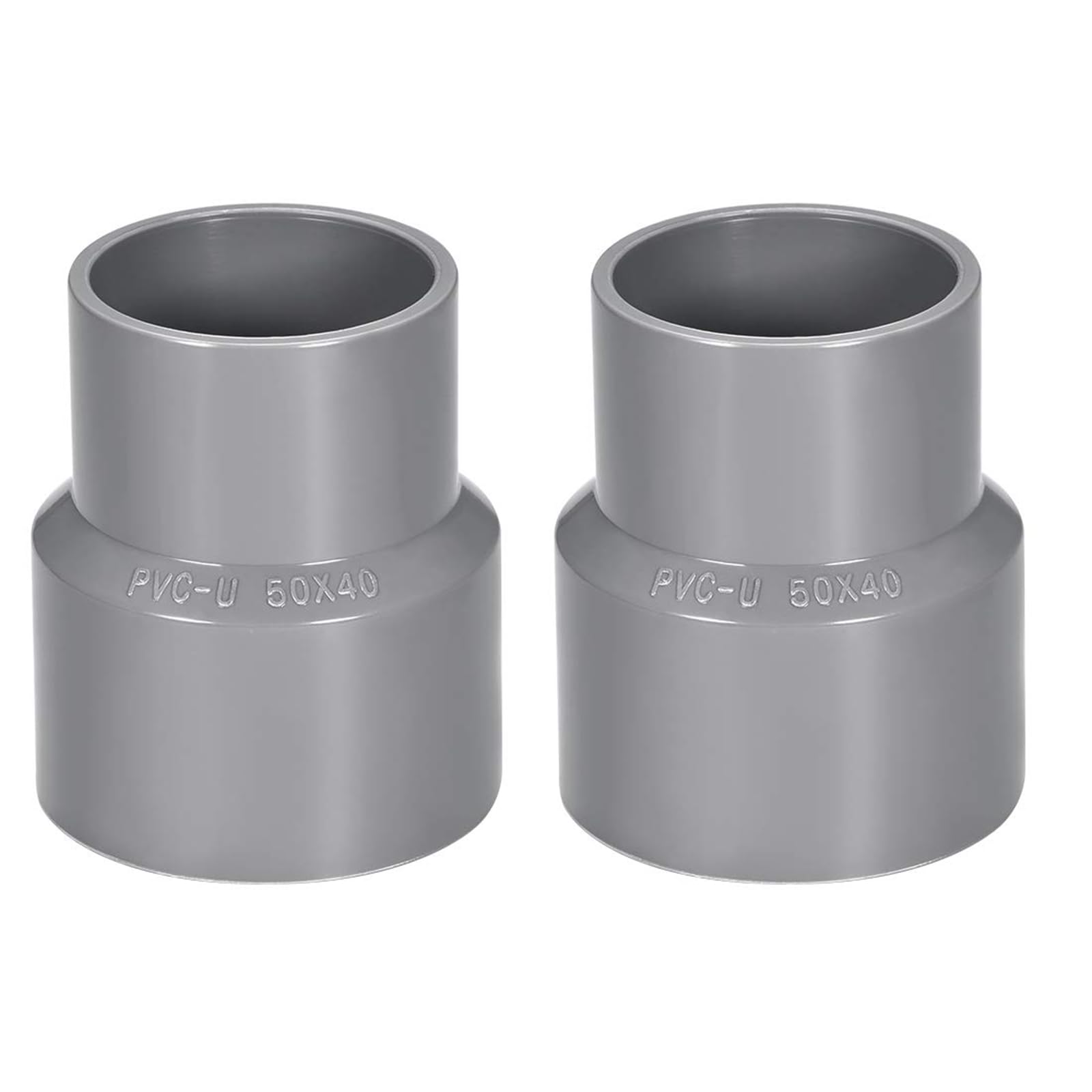 TA-VIGOR 2Pcs PVC Reducing Coupling Hub by Hub 40mm x 50mm Pipe Fitting ...