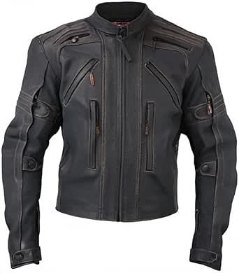 NAFFA Fashion VULCAN VTZ-910 Matte Black Biker Motorcycle Racer Real ...