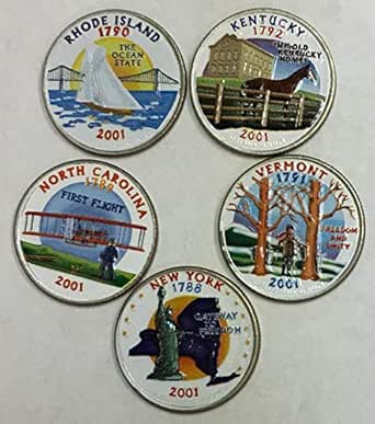 2001 P&D Colorized State Quarters - Set of Five BU at Amazon's ...