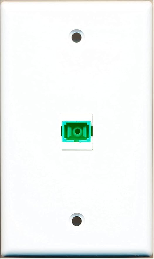 Amazon.com: RiteAV - 1 Port Fiber SC APC Simplex Wall Plate - Bracket ...