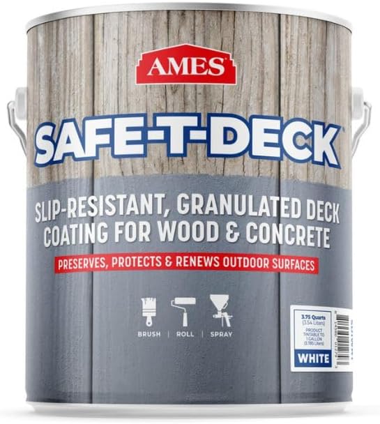 Ames-SafeTDeck Waterproof Acrylic Granulated Deck Coating for Wood ...