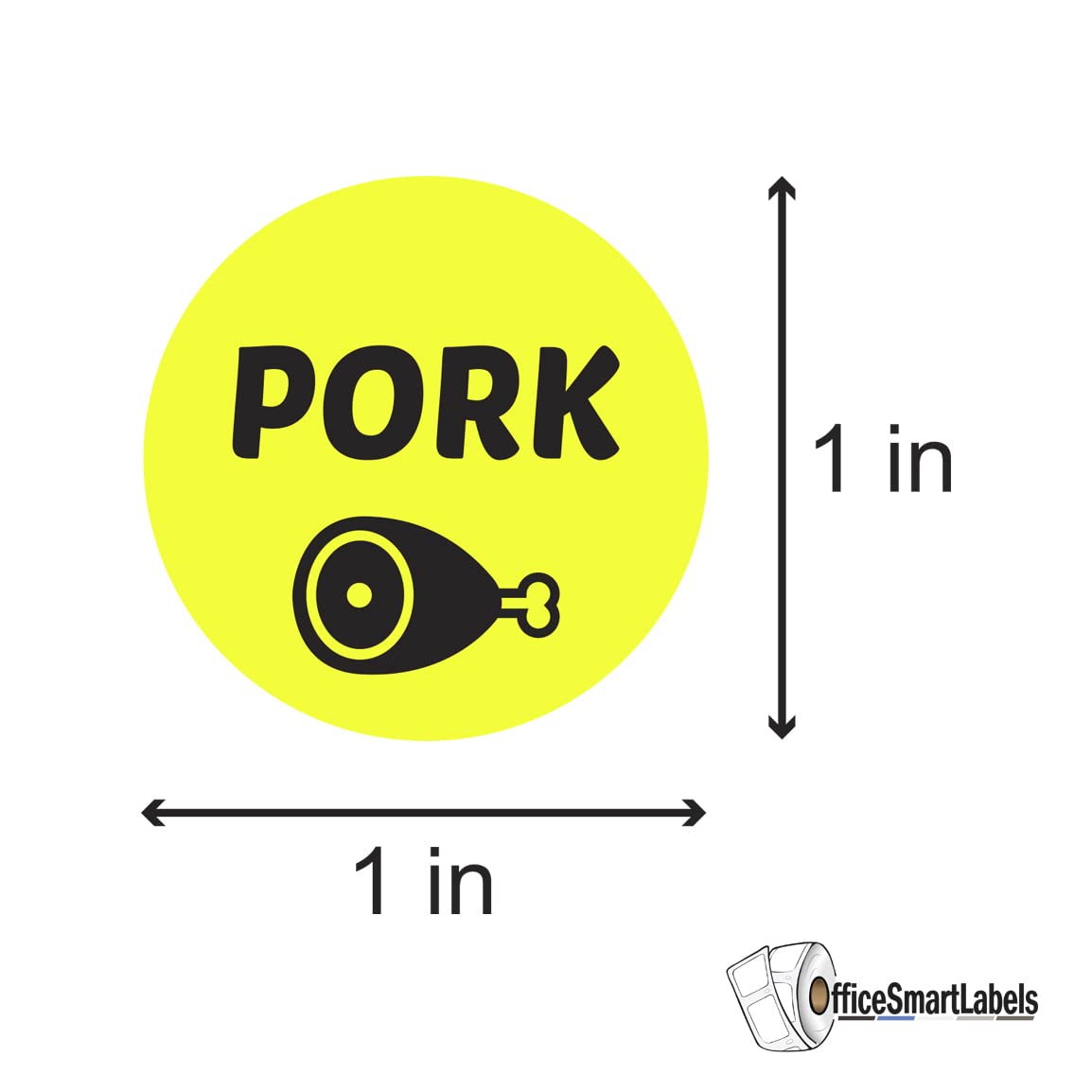 Snapklik.com : OfficeSmartLabels - 1 Roll Of 300 - Yellow - 1 Inch ...