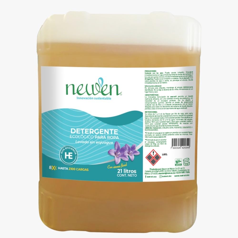 NEWEN detergente sustentable para Ropa 21L (Original) : Amazon.com.mx ...