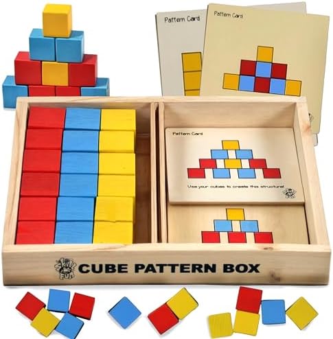 TOYARTSY Wooden Cube Battle Puzzle – Multiplayer Game for Toddlers ...